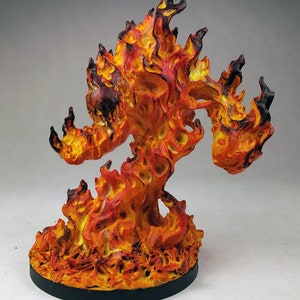 Large Elemental Earth Fire Water Air Painted Miniature / Dnd Pathfinder ...