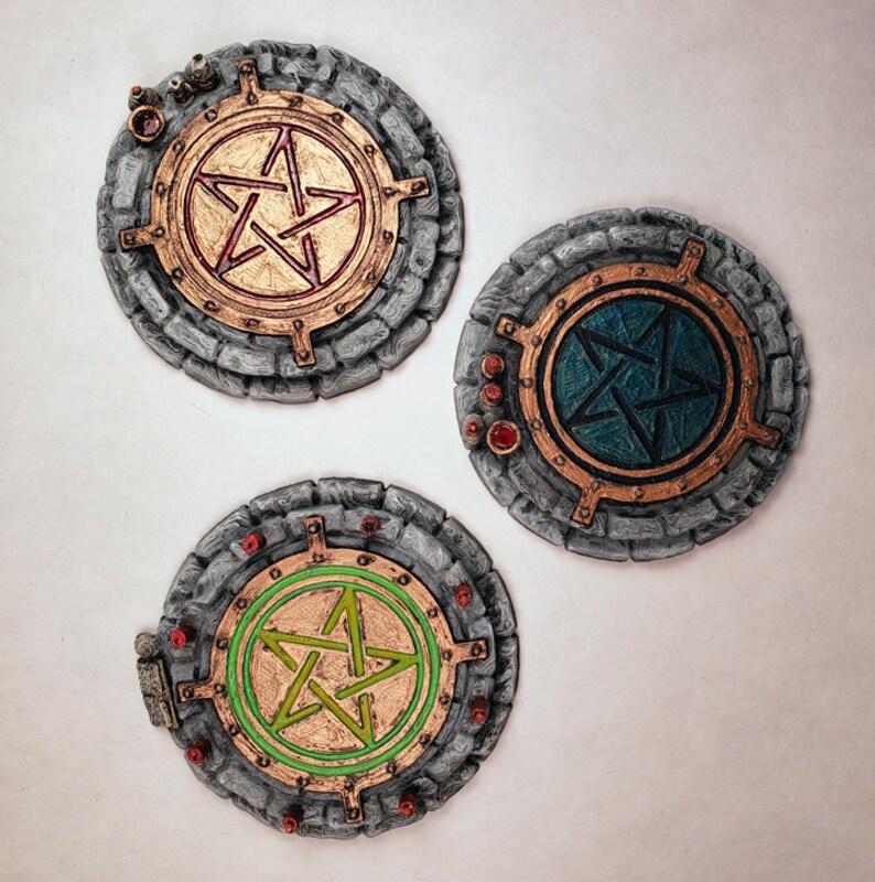CUSTOM painted occult summoning circles cage altar / dungeon | Etsy