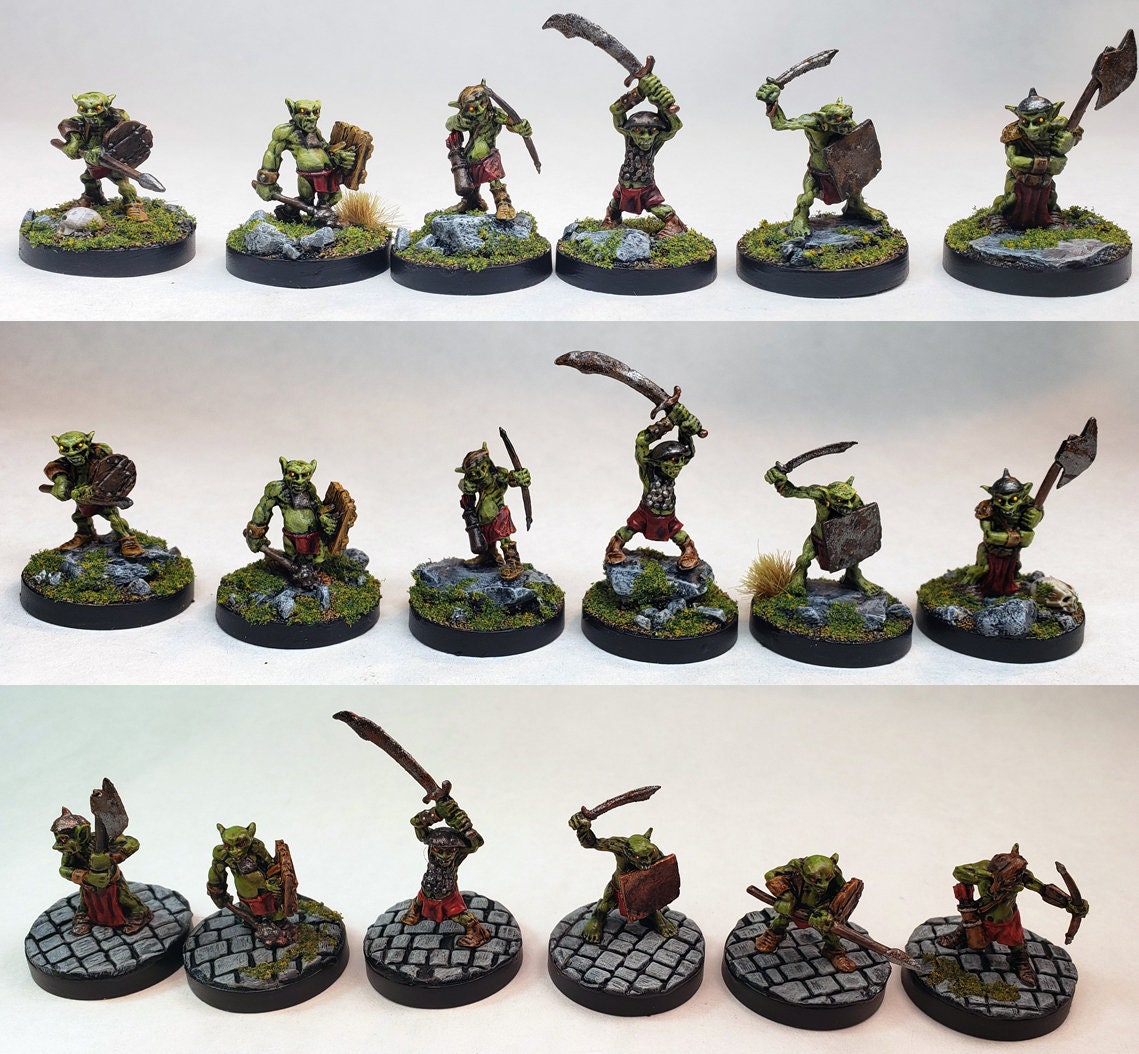 CUSTOM Painted Goblin Warband / Reaper Bones Miniatures Dnd - Etsy