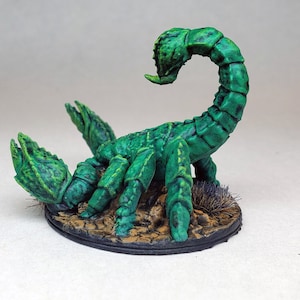 Painted Giant Scorpion Miniature / Dnd 5E Pathfinder 2E Frostgrave D&D ...
