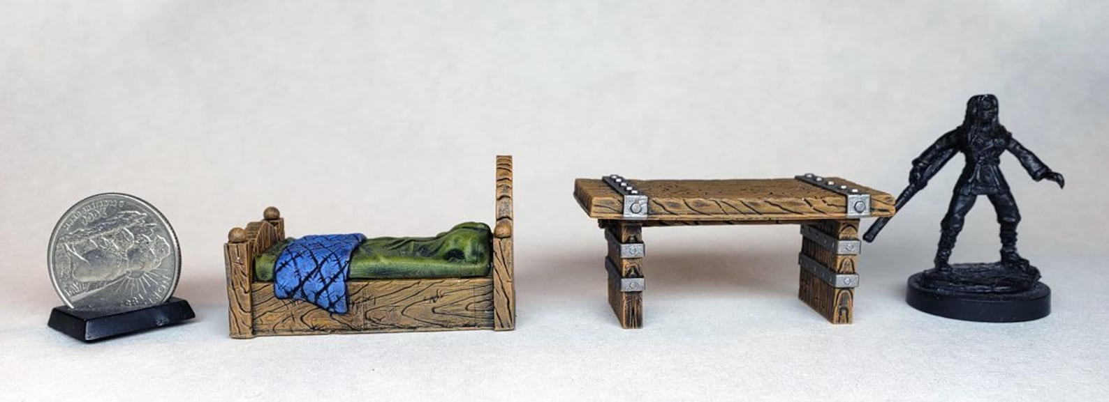 Dungeon Furniture Tables Chairs Beds Throne / Painted Tabletop Tiny ...