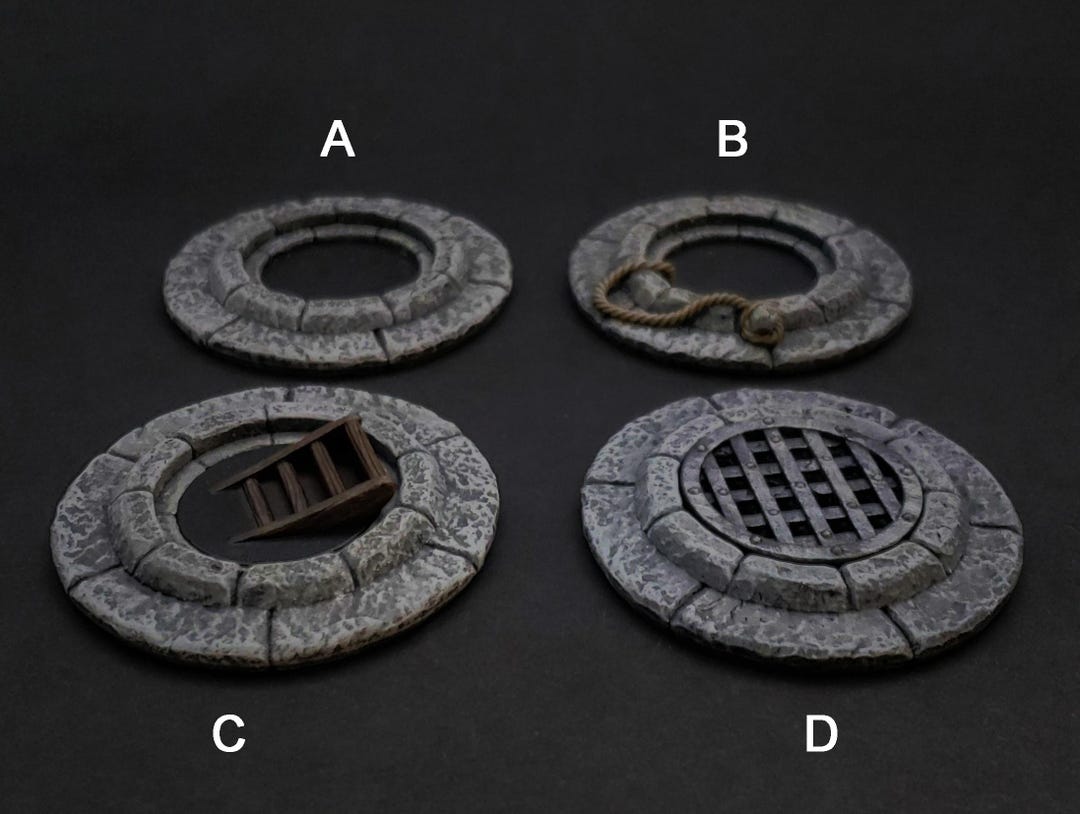 Painted Sewer Entrances / 3d Printed Resin Scenery D&D Terrain ...