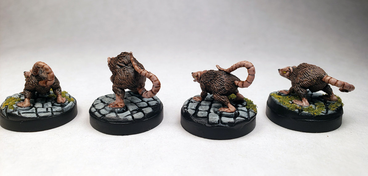 Giant Rats Painted Miniatures 3d Print Resin / Pathfinder - Etsy