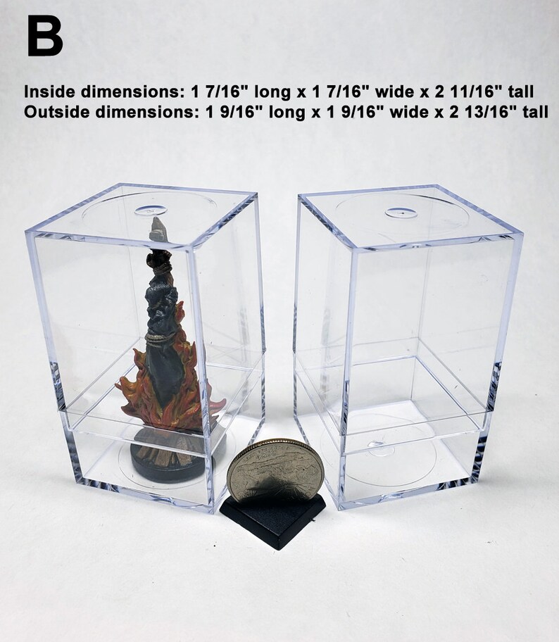 Tall Square Miniatures Display Box Case / D&D Dnd Pathfinder - Etsy
