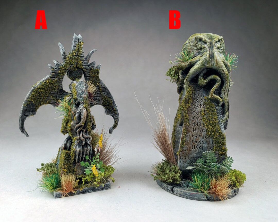 Cthulhu Jungle Statue Shrine Monument / Painted Reaper Bones Miniature ...