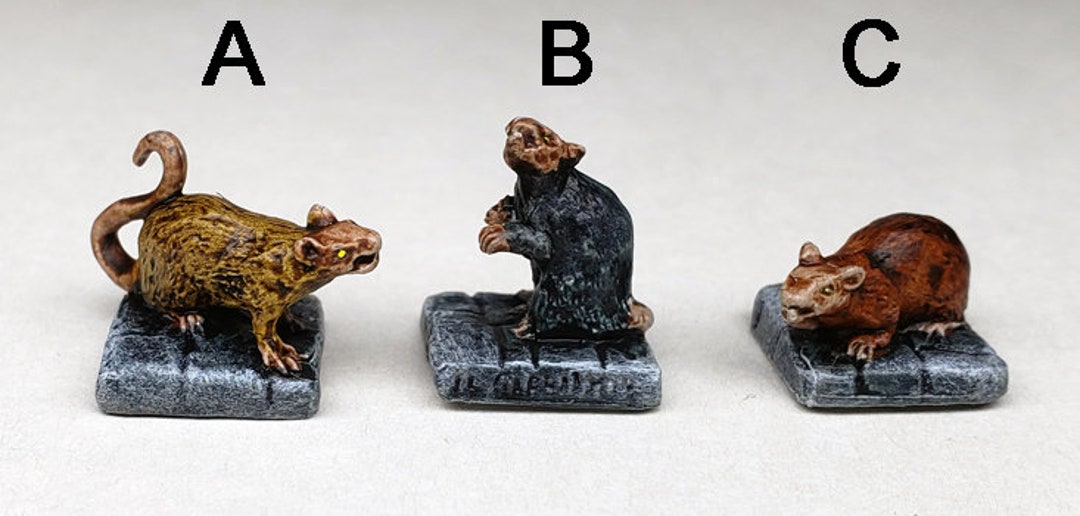 Rat Familiar / Painted Plastic Giant Rats Miniature / Citadel Dnd ...