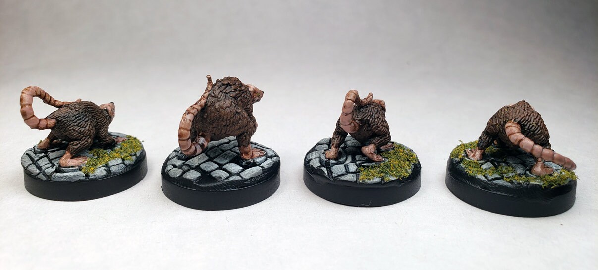 Giant Rats Painted Miniatures 3d Print Resin / Pathfinder - Etsy