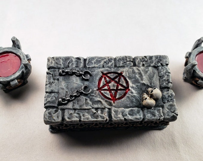 Sacrificial Altar and 2 Ornate Stone Blood Bowls / Painted Terrain ...