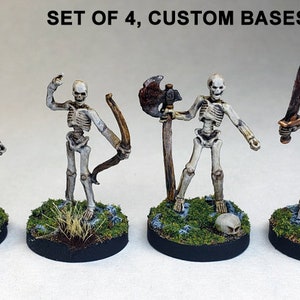 CUSTOM Painted Skeleton Crypt Guardians Troop / Reaper Bones Miniatures ...