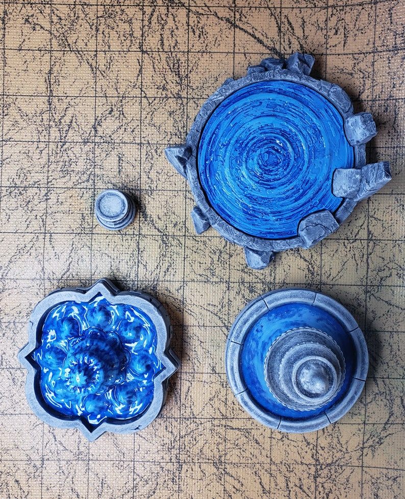Painted City Water Fountains Magic / Resin Printed Terrain Miniature D ...