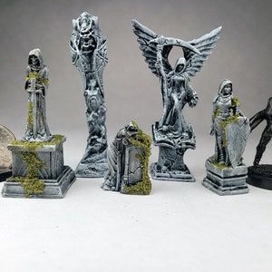 Graveyard Statue Gravesite Gravestone Terrain Tombstones Angel Tomb ...