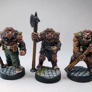 Custom Painted Large Bugbears With Halberds and Hand Weapons ...