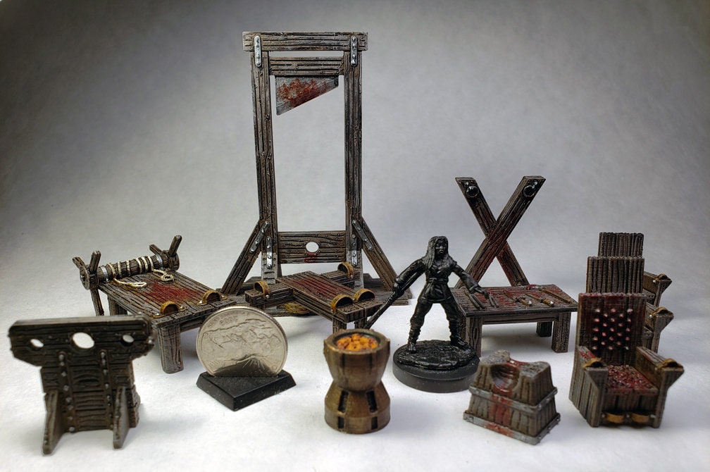 Painted Torture Room Set Village City Dungeon Terrain / 3d - Etsy