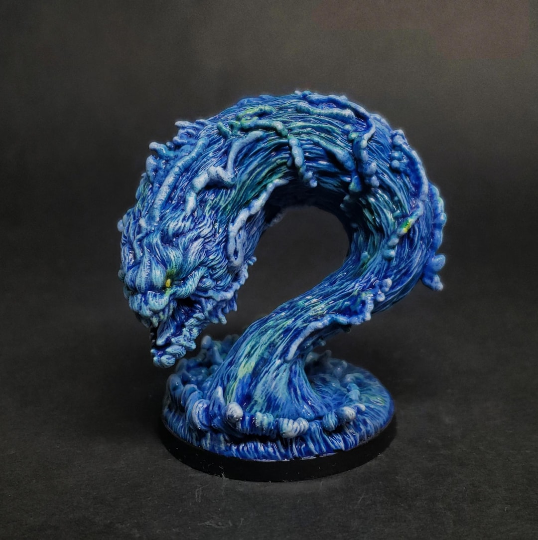 Lake Horror Water Elemental - Water Weird Painted Miniature / Dnd ...