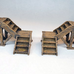 Painted Dungeon Tavern Furniture Stairs Leading up / Painted Tiny ...