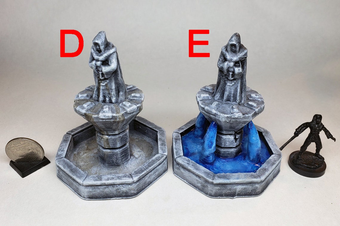 Painted City Water Fountains Magic / Resin Printed Terrain Miniature D ...