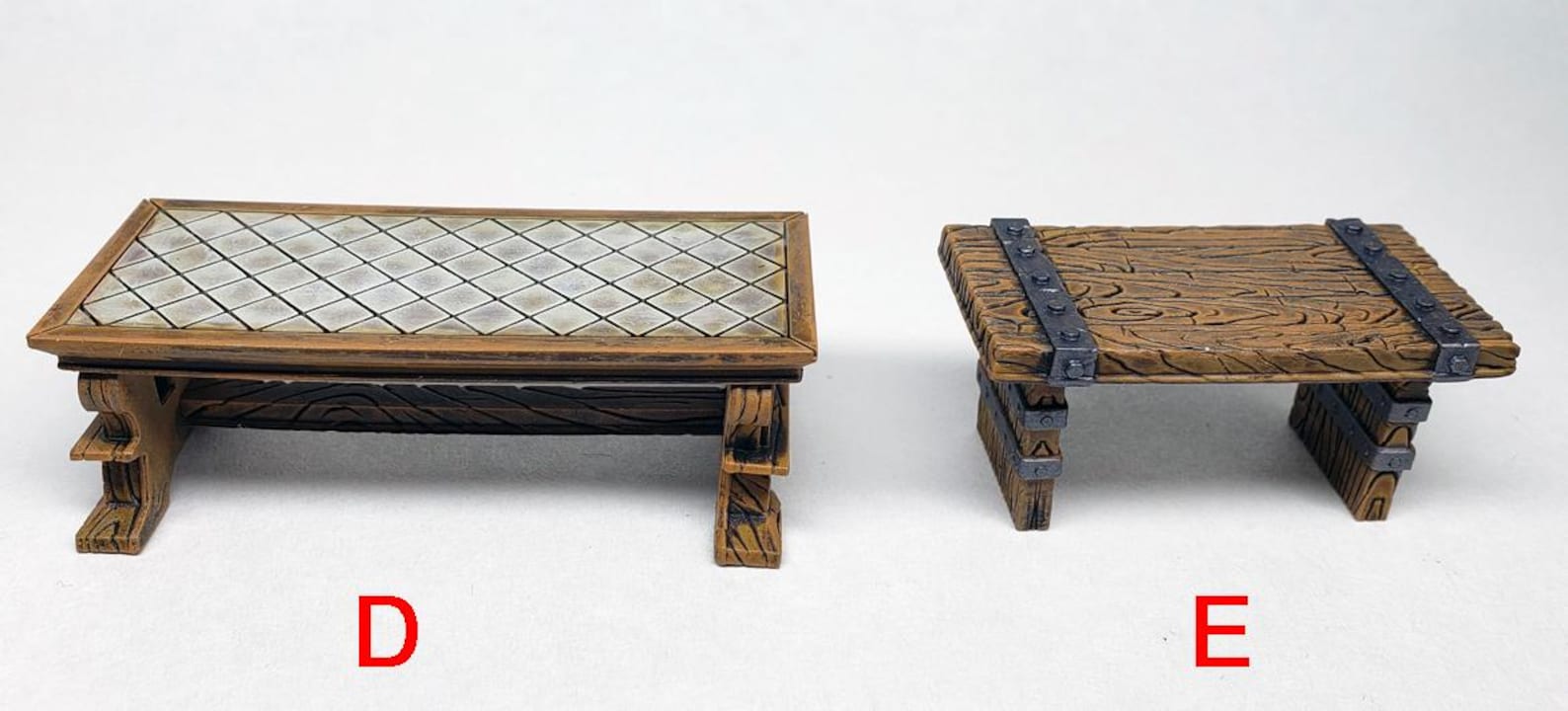 Dungeon Furniture Tables Chairs Beds Throne / Painted Tabletop Tiny ...