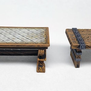 Dungeon Furniture Tables Chairs Beds Throne / Painted Tabletop Tiny ...