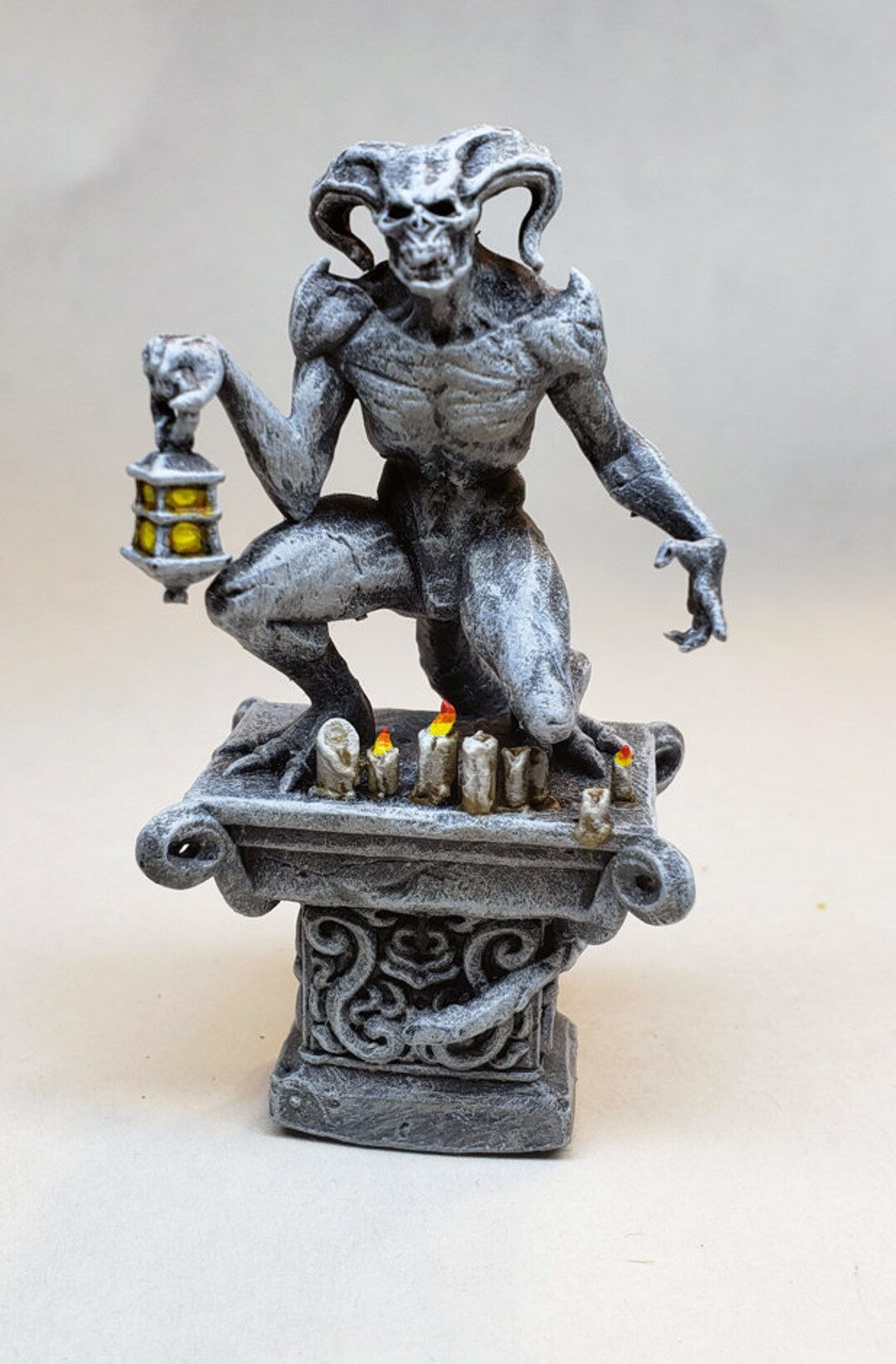 Painted Demon Statue Mini Terrain Graveyard Dungeon Town Square ...