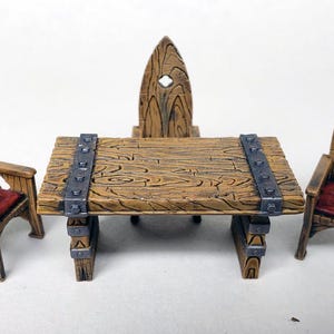Dungeon Furniture Tables Chairs Beds Throne / Painted Tabletop Tiny ...