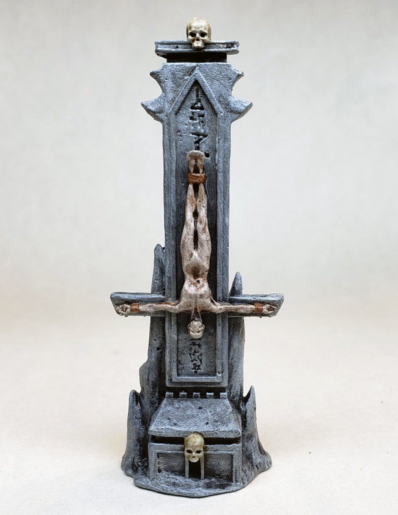 Painted Hellscape Statue Devil Throne and Bonfire Terrain / - Etsy