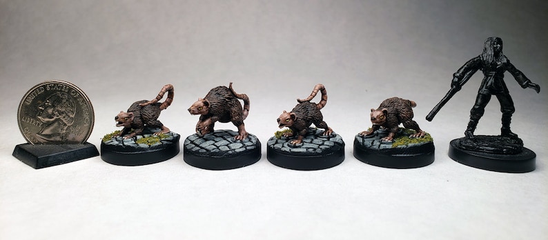 Giant Rats Painted Miniatures 3d Print Resin / Pathfinder - Etsy