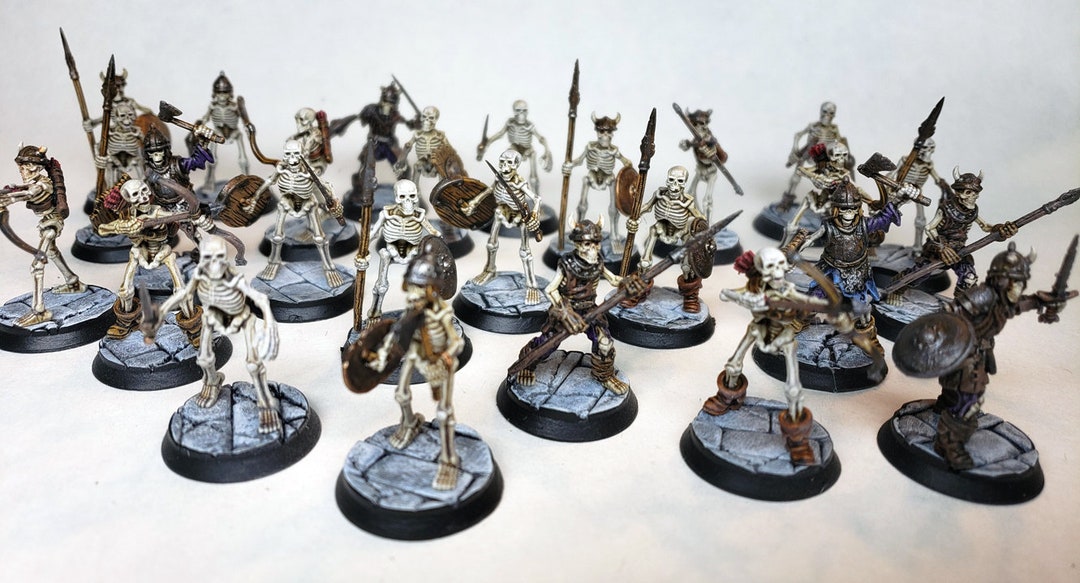 Painted Skeleton Crypt Army / Painted Resin Miniatures Dnd Pathfinder ...