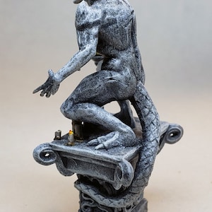 Painted Demon Statue Mini Terrain Graveyard Dungeon Town Square ...