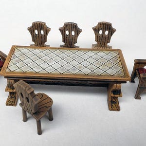 Dungeon Furniture Tables Chairs Beds Throne / Painted Tabletop Tiny ...
