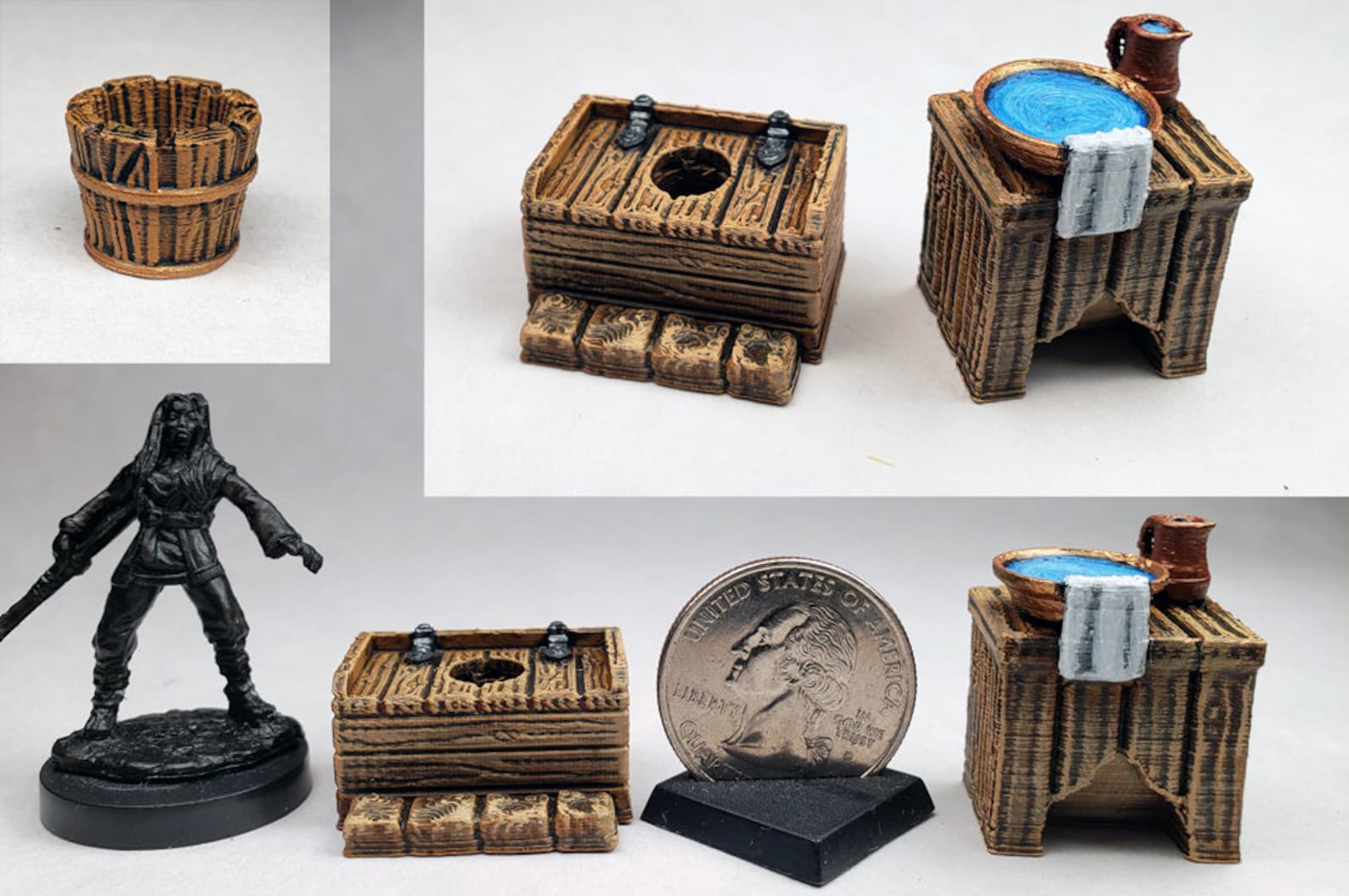 Dungeon Furniture Chests Crates Beds Barrels Altars / Painted Tiny ...
