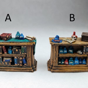 Painted Dungeon Tavern Furniture Library Shelves / Tiny Terrain ...