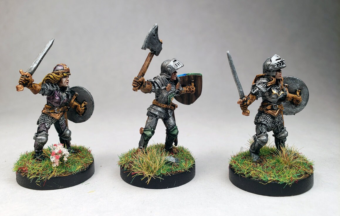 Male and Female Knights Painted Metal Miniatures Reaper / | Etsy