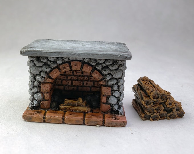 Painted Fireplace Village City Terrain / 3d Printed Miniature Dungeons ...