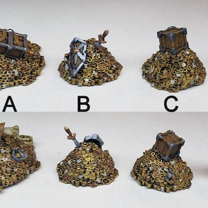 Painted Treasure Hoard Chest Loot Tabletop Board Game Terrain / Reaper ...