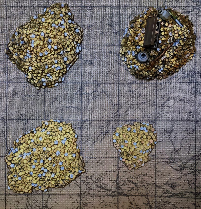 Painted Treasure Gold Coin Pile Loot Tabletop Board Terrain / Tabletop ...