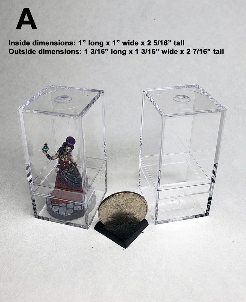 Tall Square Miniatures Display Box Case / D&D Dnd Pathfinder - Etsy