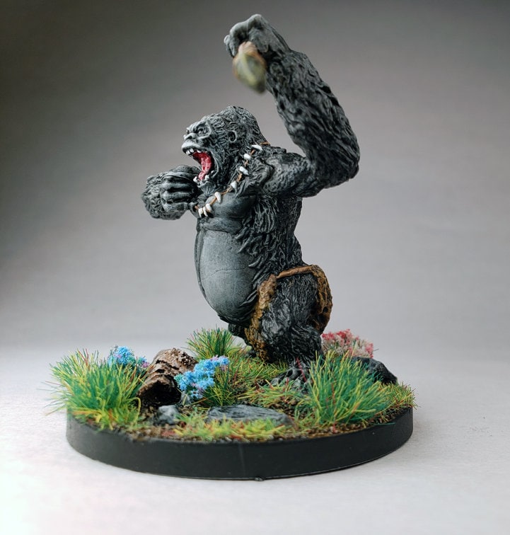 Weregorilla Attack Ape / D&D Painted Reaper Bones Miniature | Etsy