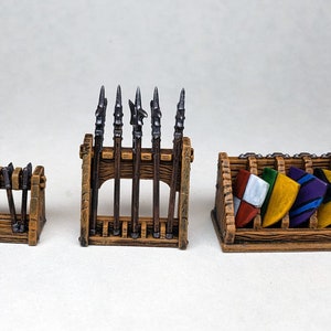 Custom Painted Weapon Racks Miniature / 3d Printed Resin Tiny Terrain ...