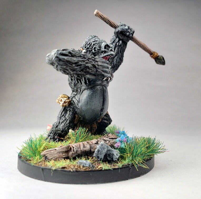 Weregorilla Attack Ape / D&D Painted Reaper Bones Miniature | Etsy