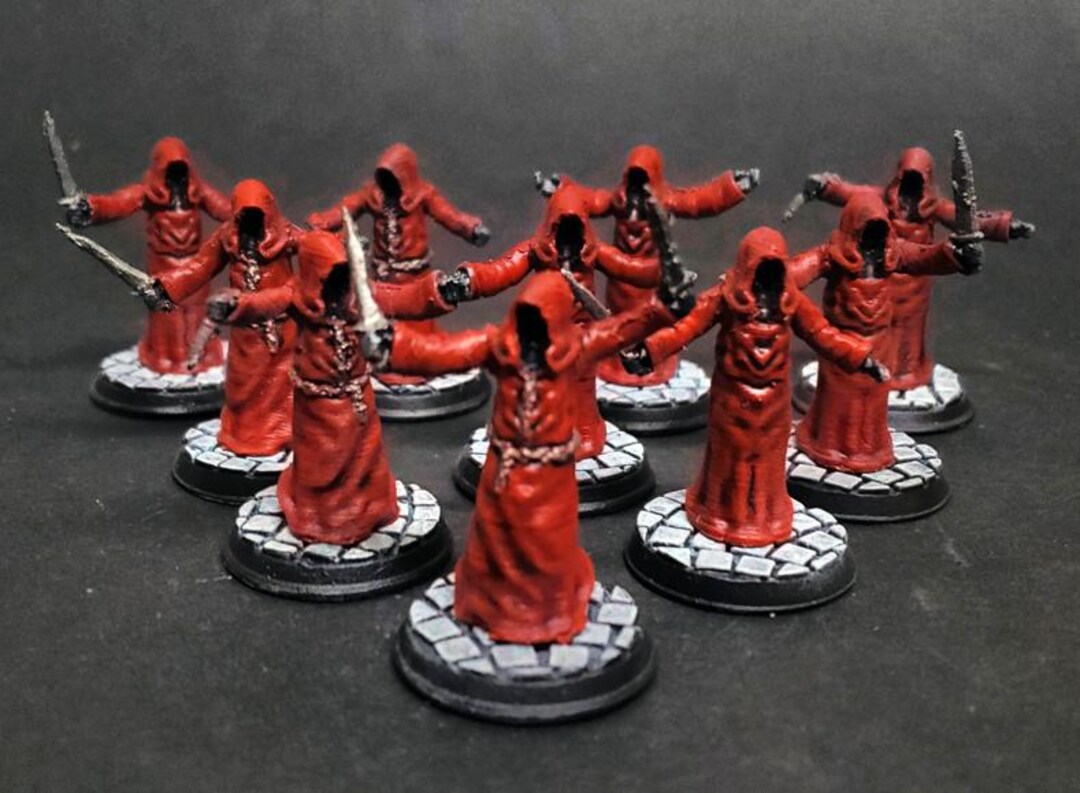 Custom Painted Cultists 3d Printed Tabletop Miniature Dnd Pathfinder 2E ...