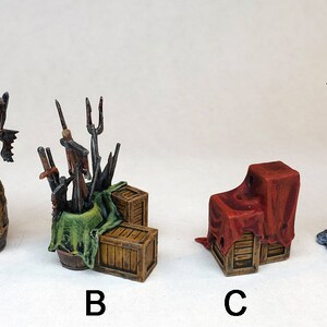 CUSTOM Painted Orc Camp Weapons, Cart, Throne, Campfire Etc D&D ...