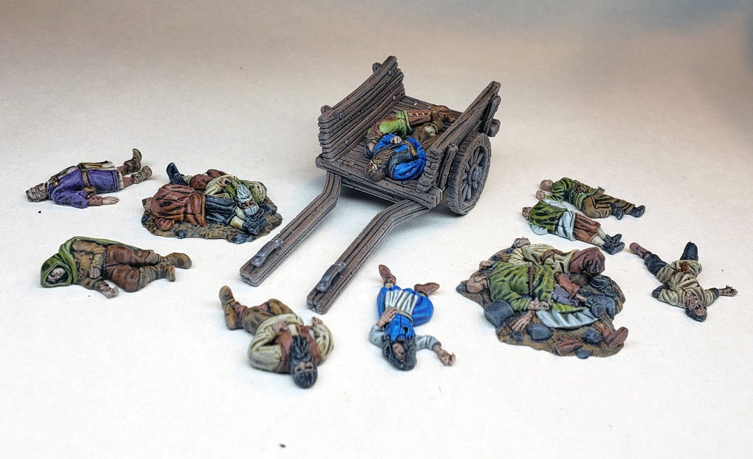 Painted Commoner Corpses Remains Battle Dead Plague Scatter Dungeons ...