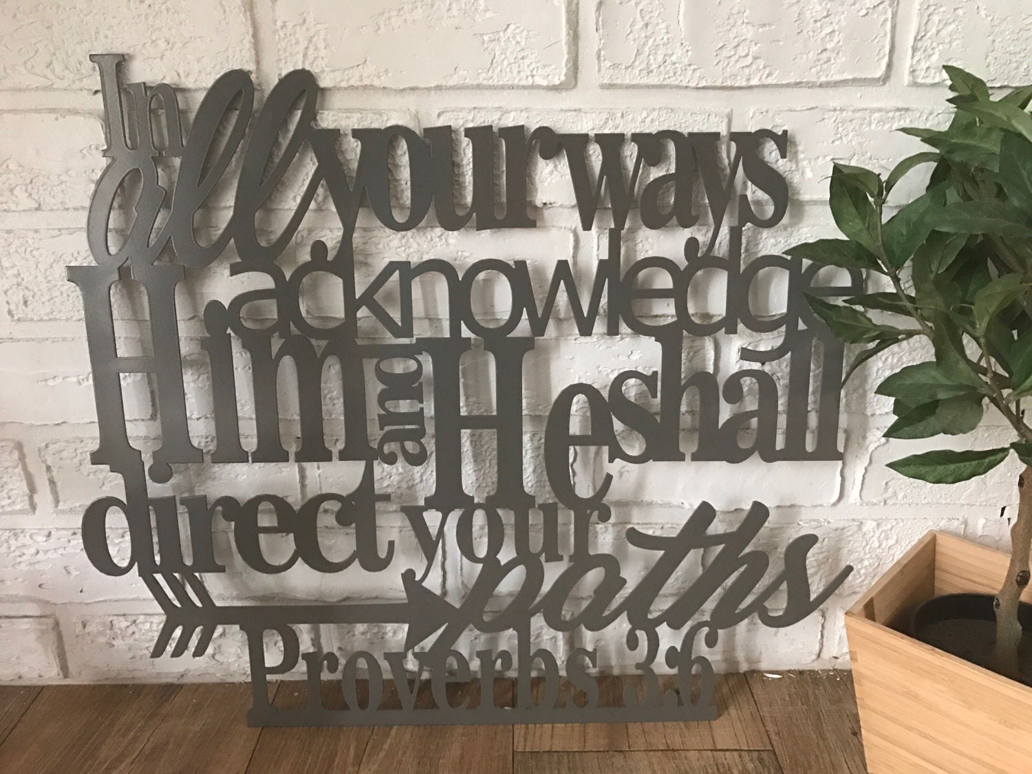 In All Your Ways Acknowledge Him And He Shall Direct Your | Etsy