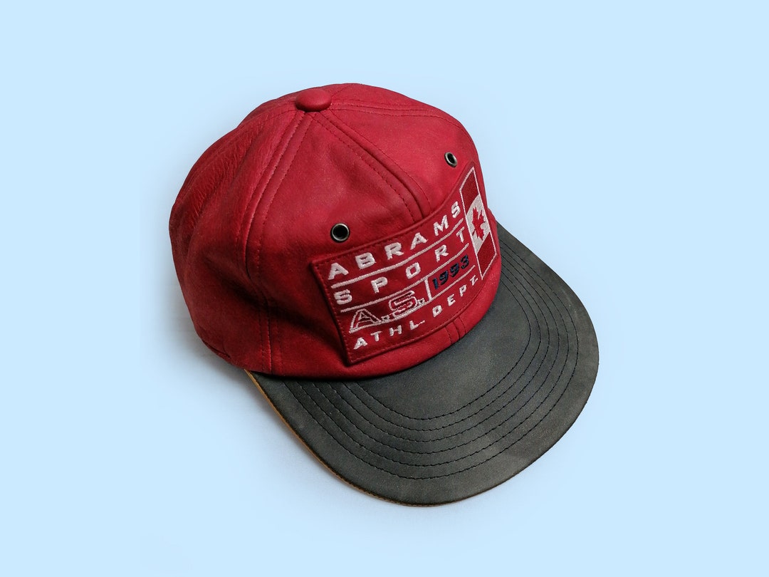 Vintage 90's 1993 ABRAMS SPORT Canada Leather Baseball Hat Snapback Cap ...