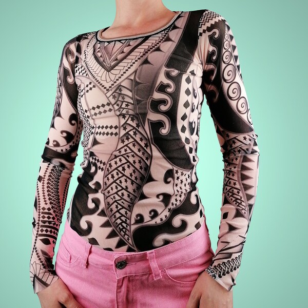 Mesh Printed Top - Etsy