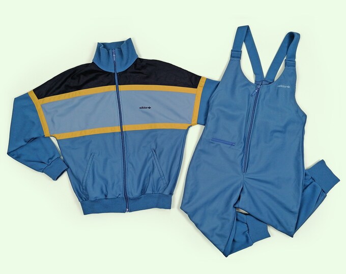 Vintage 80's ADIDAS *rare* Tracksuit Track Jacket Overalls Bib ...