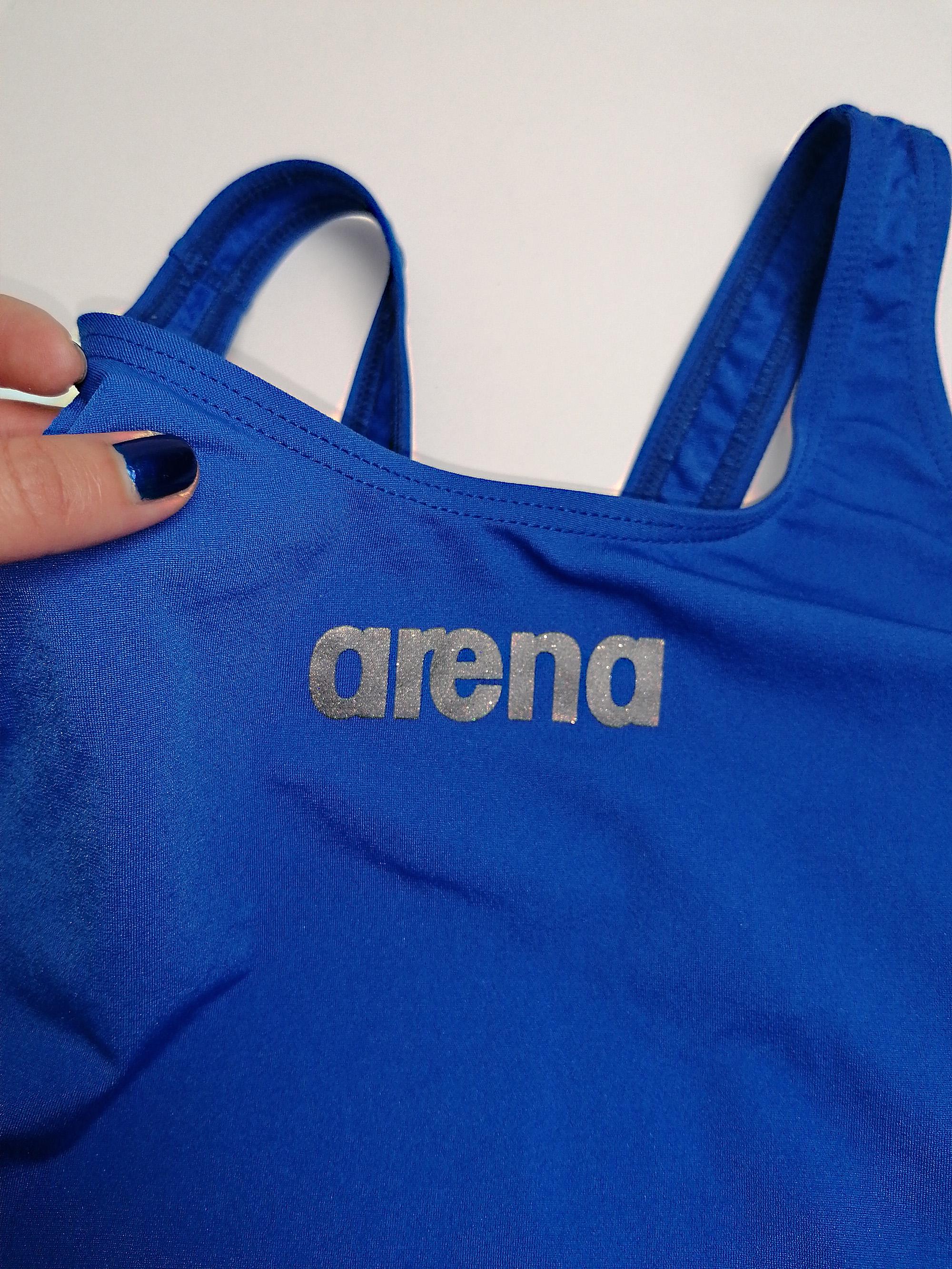 ARENA Swimsuit One-piece Electric Blue Racer-back Bathing-suit Swimwear ...