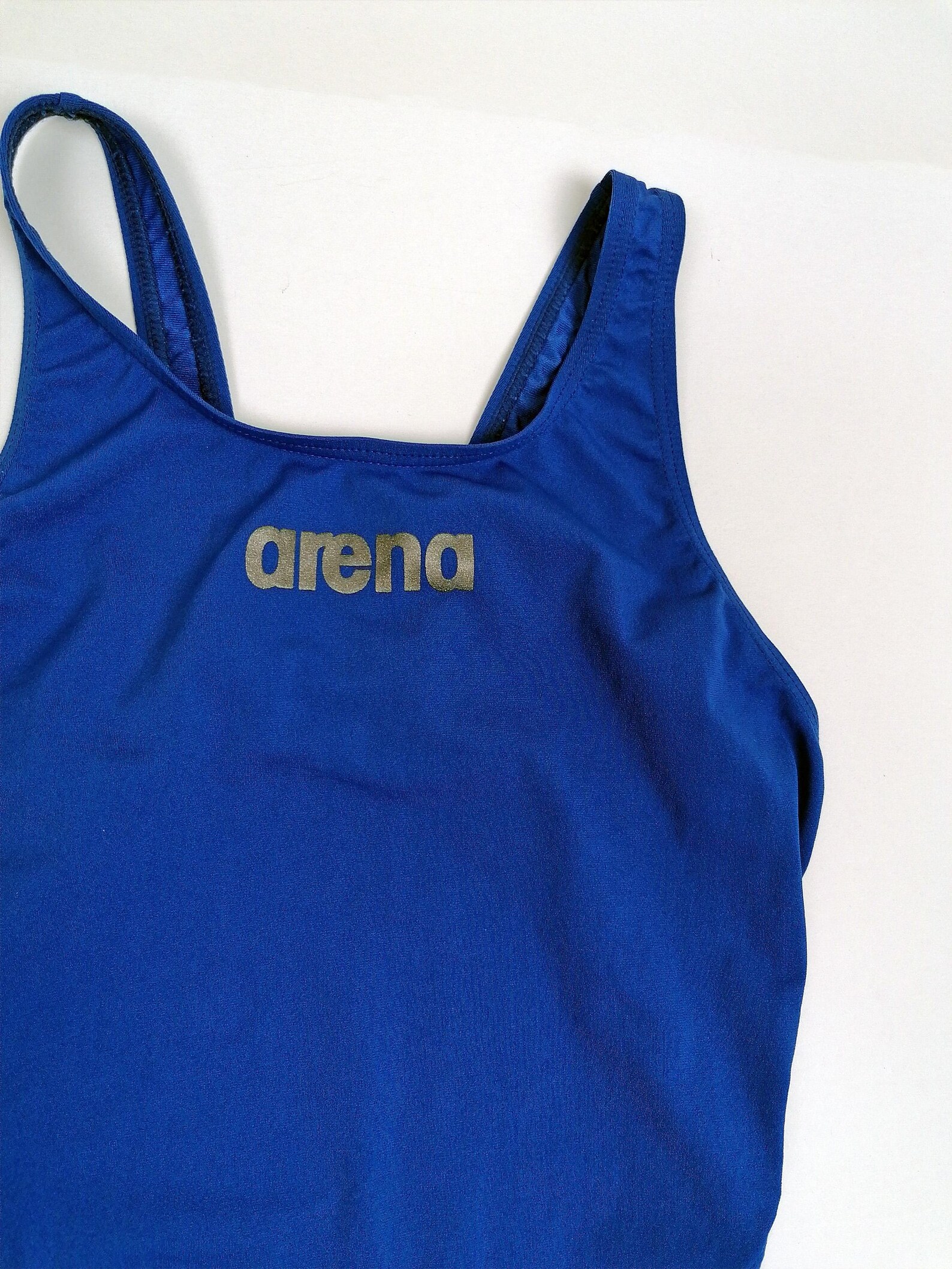 ARENA Swimsuit One-piece Electric Blue Racer-back Bathing-suit Swimwear ...