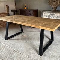 Large Union Base Dining Table, Rustic Table, Hand Made Table, Large ...
