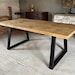Handmade Rustic Dining Table, Metal Leg Dining Table, Metal Wooden ...